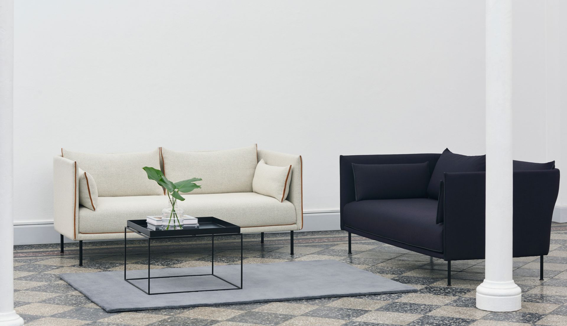 Silhouette 2 Seater Sofa Mono Version Hay
